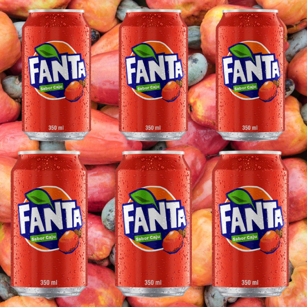 Refrigerante Fanta Cajú Kit 6x350ml fardo atacado | Shopee Brasil