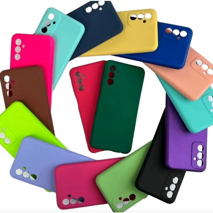 Capa colorida de silicone aveludada para celular Android | Shopee Brasil