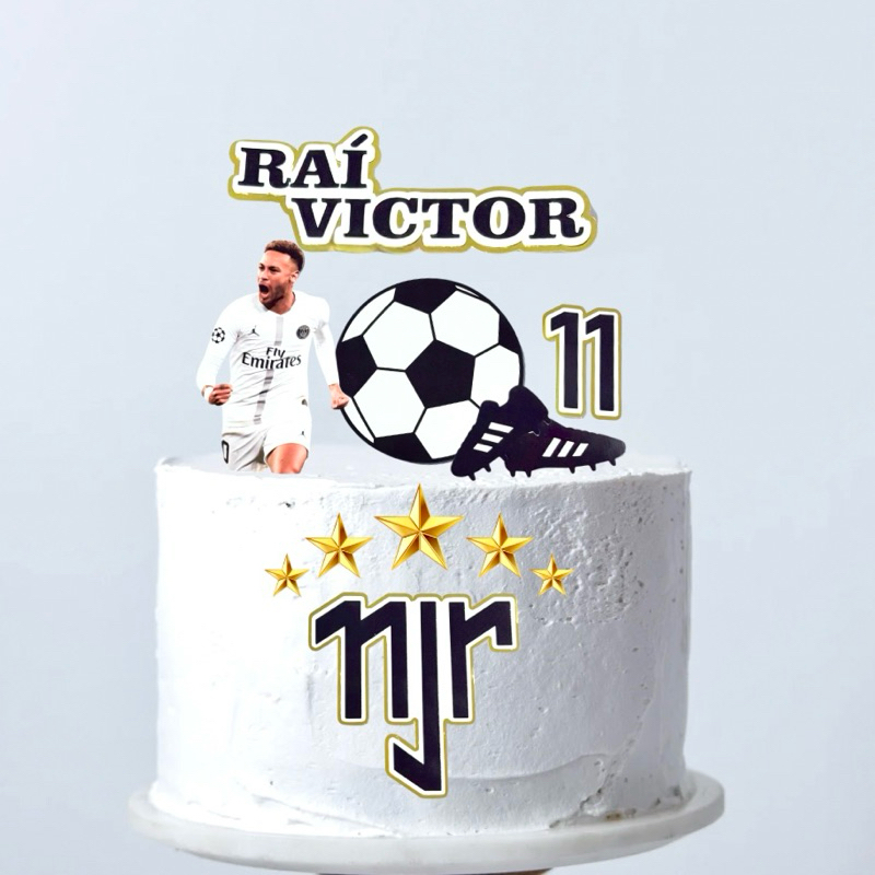 Topo de Bolo Neymar Futebol Aniversário Festas | Shopee Brasil