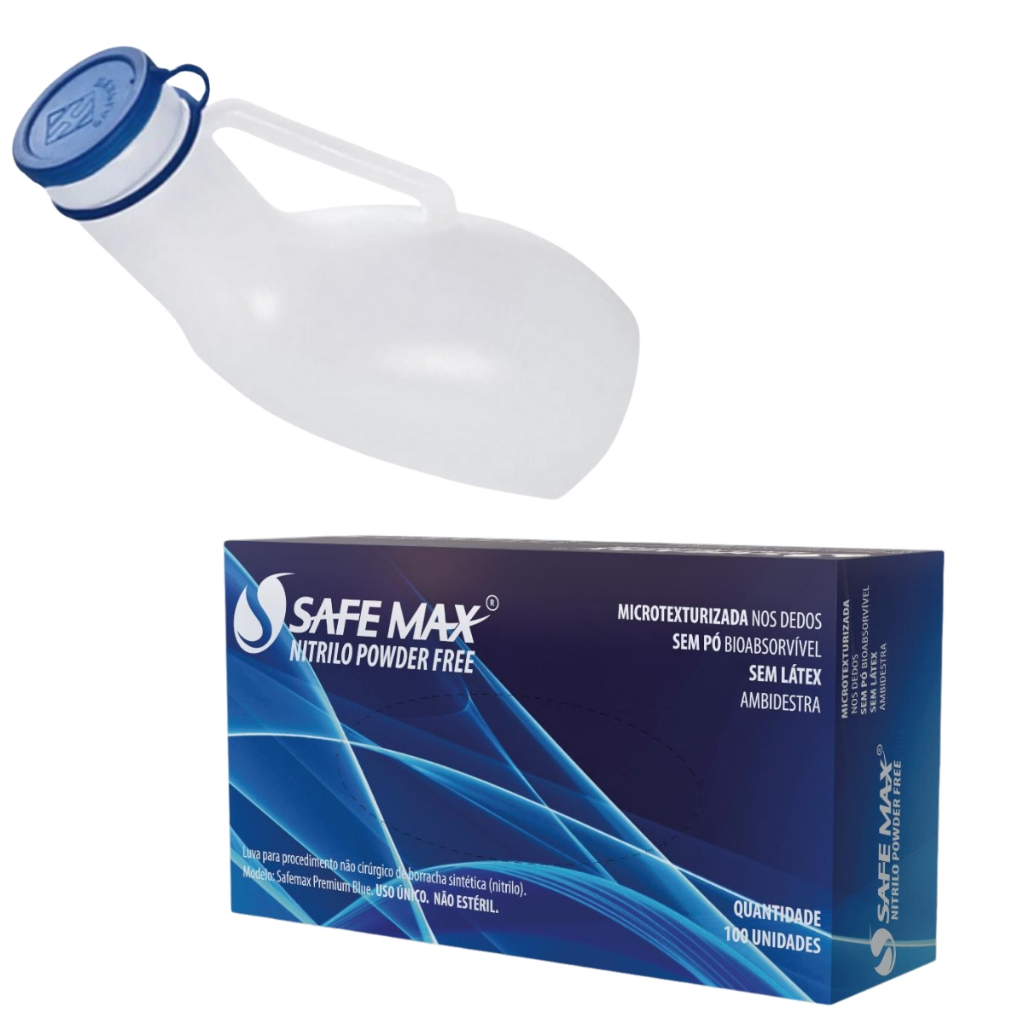 Kit Urinol Coletor de Urina Papagaio 1L e 1,4 L Cellups E Luvas ...