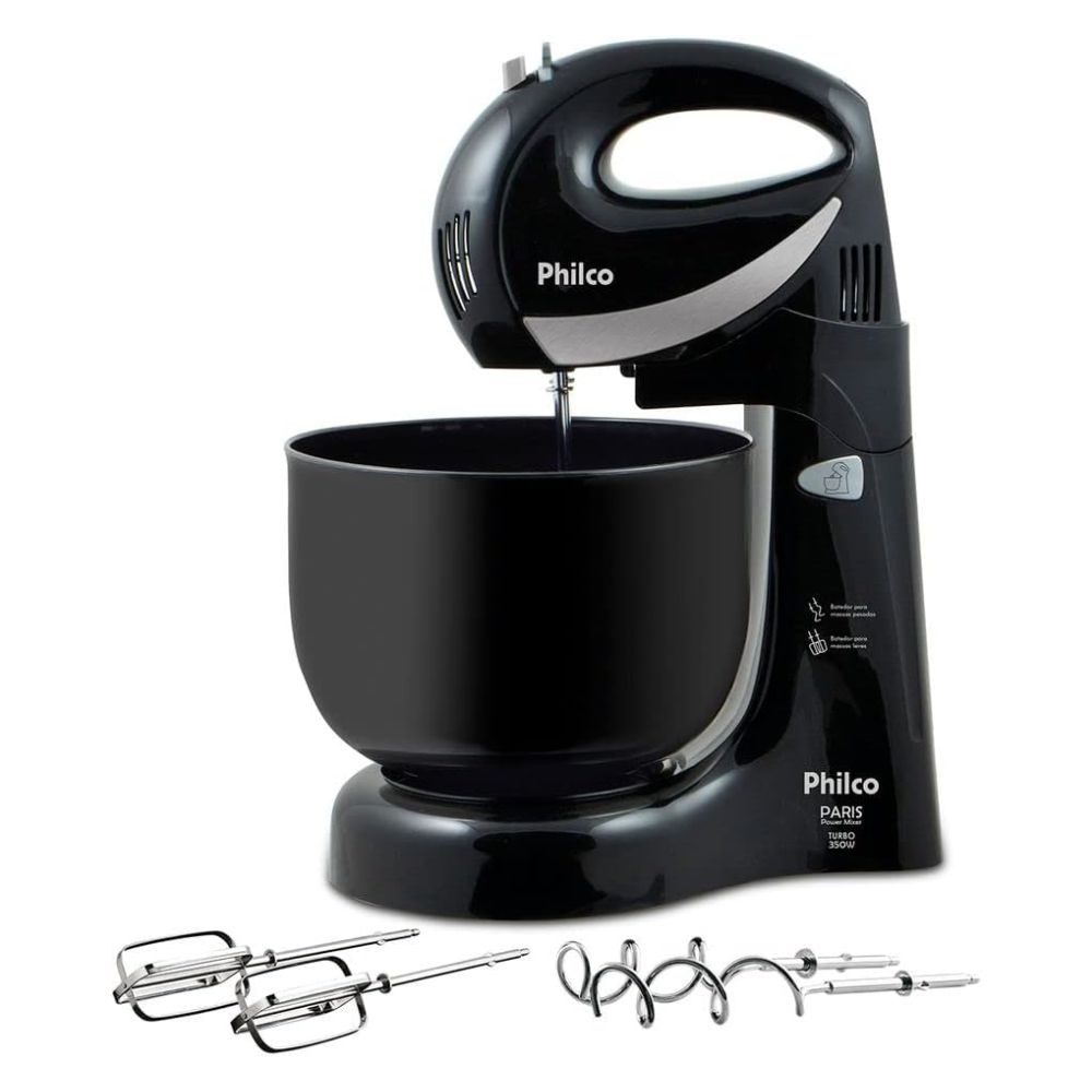 Batedeira Philco Paris Power Mix Turbo 400W com 4 Velocidades + Turbo ...