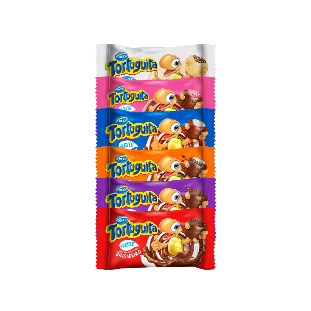 Chocolate Tortuguita Caixa Com 24 Unidades Arcor 372g Bombom Sabores ...