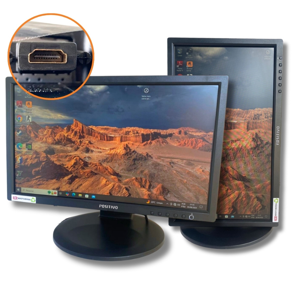 Monitor Ideal para Escritórios e Home Office - LED Monitor 19 Polegadas ...