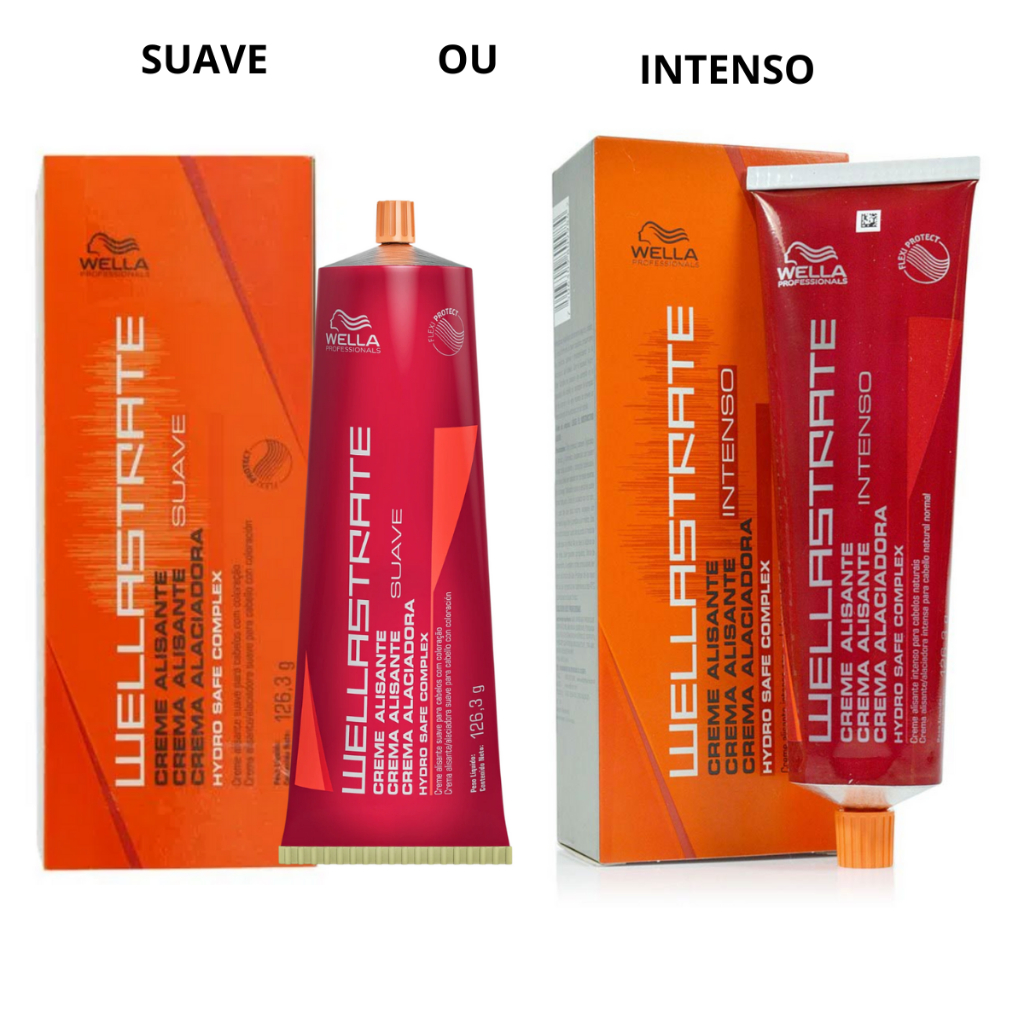 Creme Alisante Para Cabelo Wellastrate Wella Suave Ou Intenso ...