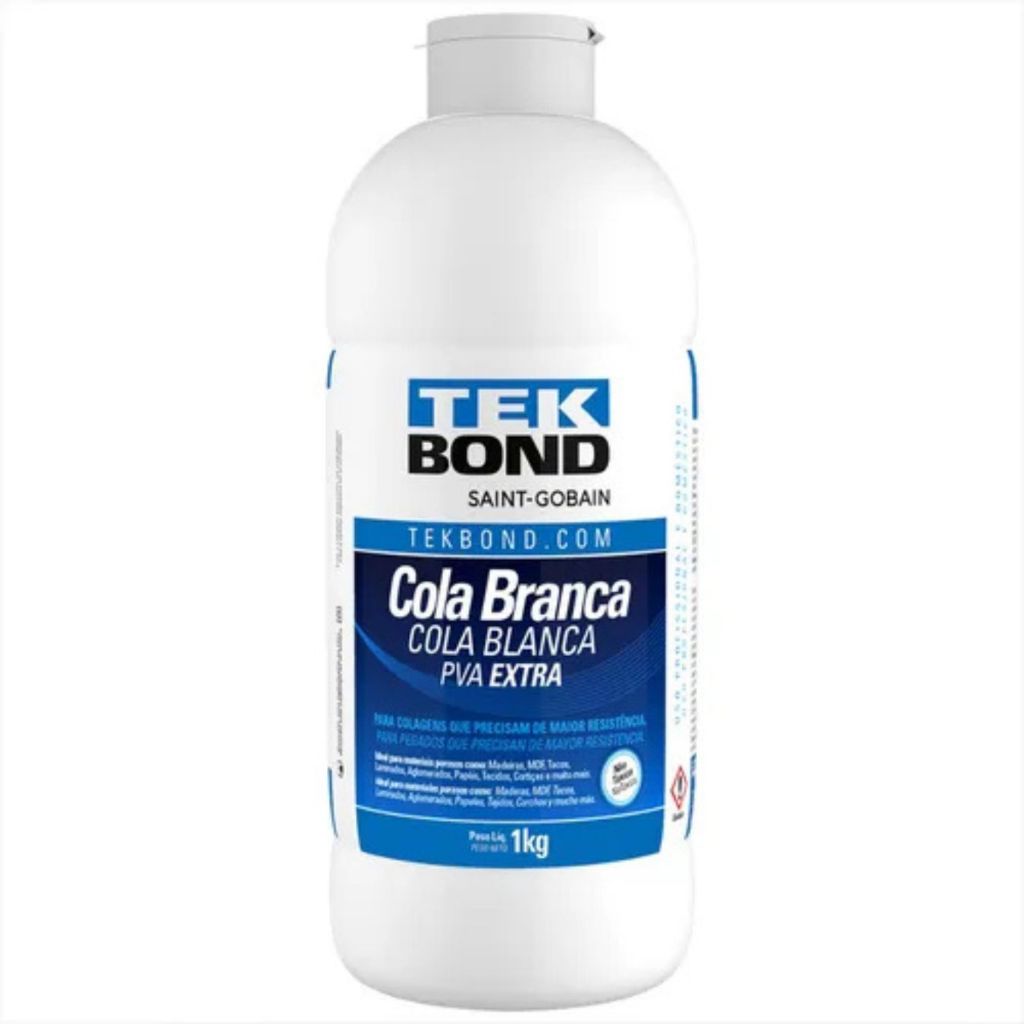 Cola Branca PVC Extra 1KG - TEKBOND | Shopee Brasil