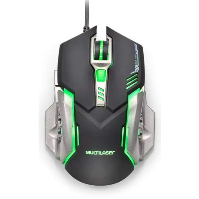 Mouse Gamer 2400DPI Preto e Cinza Multi - MO269 | Shopee Brasil