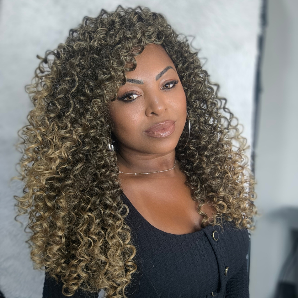 Lace Wig Cacheada Bio Fibra Idêntica ao humano | Shopee Brasil