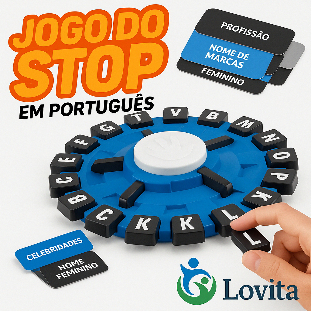 Jogo do Stop em PORTUGUÊS com Temporizador Moderno Tapple Jogo de ...