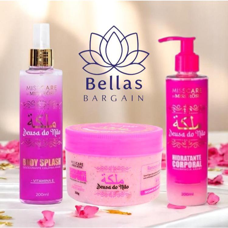 Kit Miss Care Árabe Deusa do Nilo com 3 Itens – Body Splash, Hidratação ...