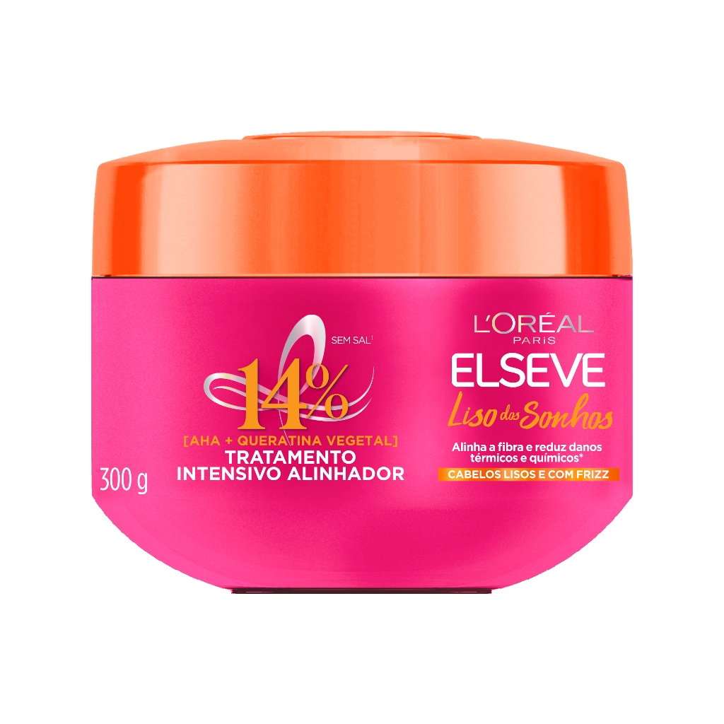 Creme de Tratamento L'Oréal Paris Elseve Liso dos Sonhos 300g | Shopee ...