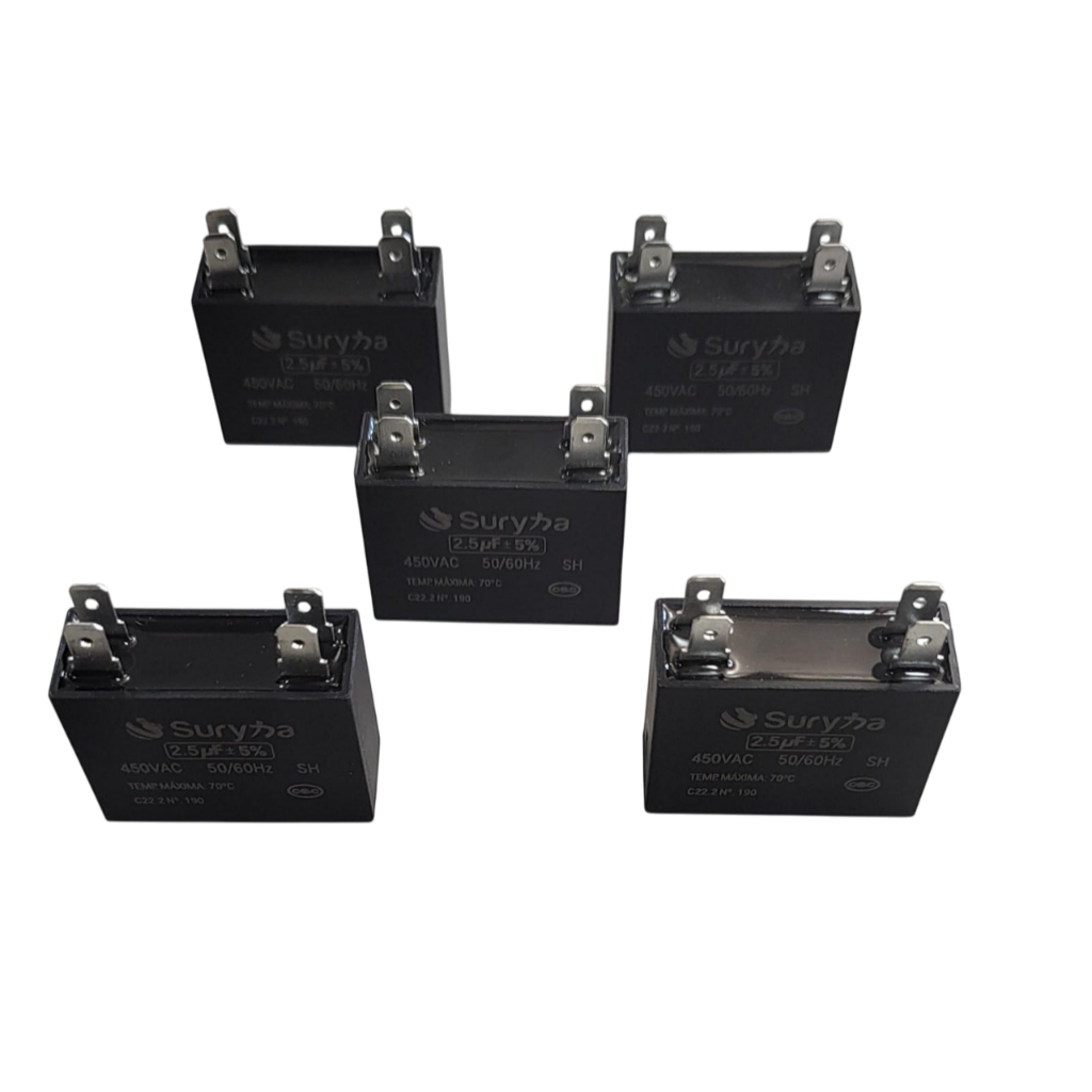 CAPACITOR 2.5MF 450V QUADRADO(5 UNIDADES) | Shopee Brasil