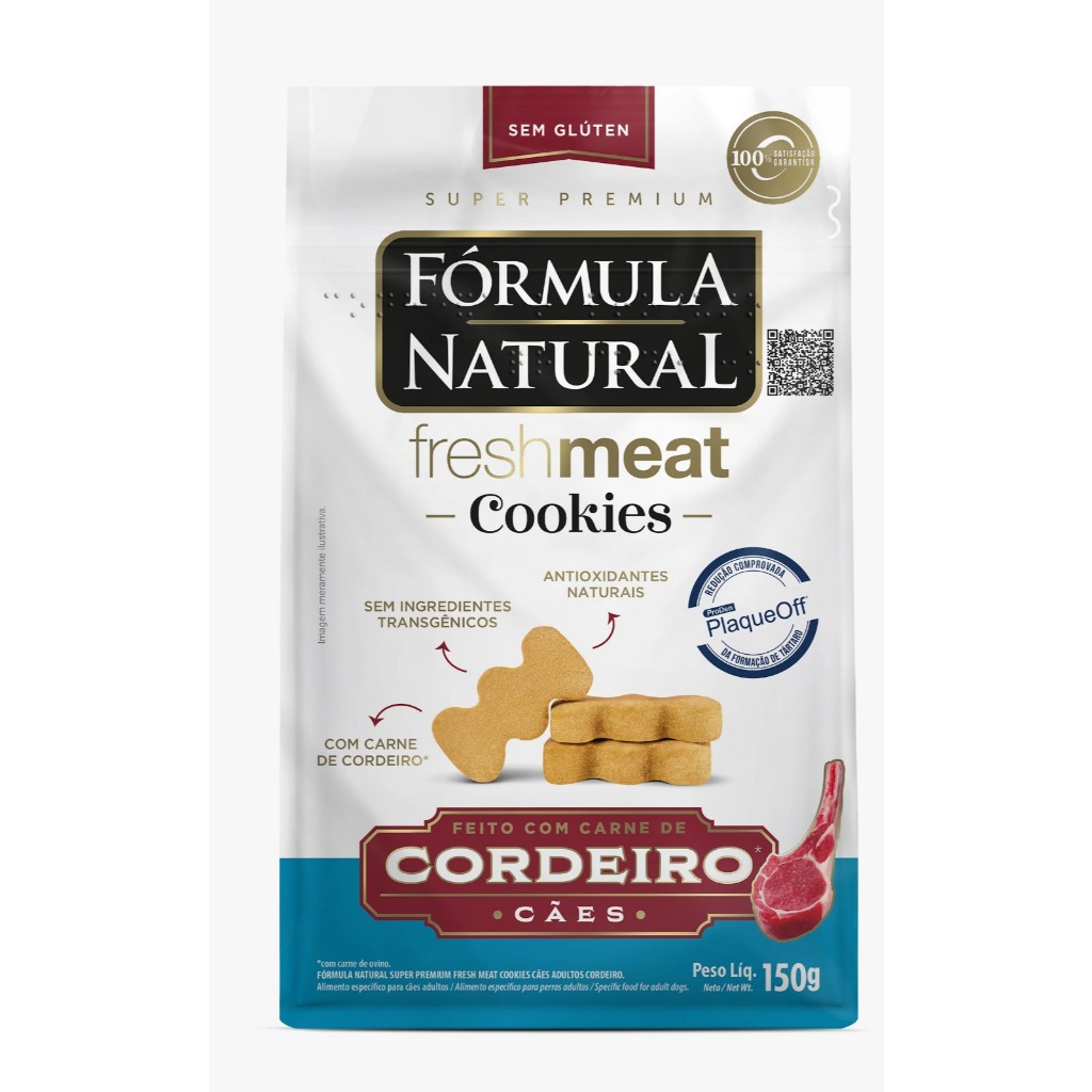 Petisco Fórmula Natural Super Premium Fresh Meat Cookies Cães Adultos Cordeiro 150g | Shopee Brasil