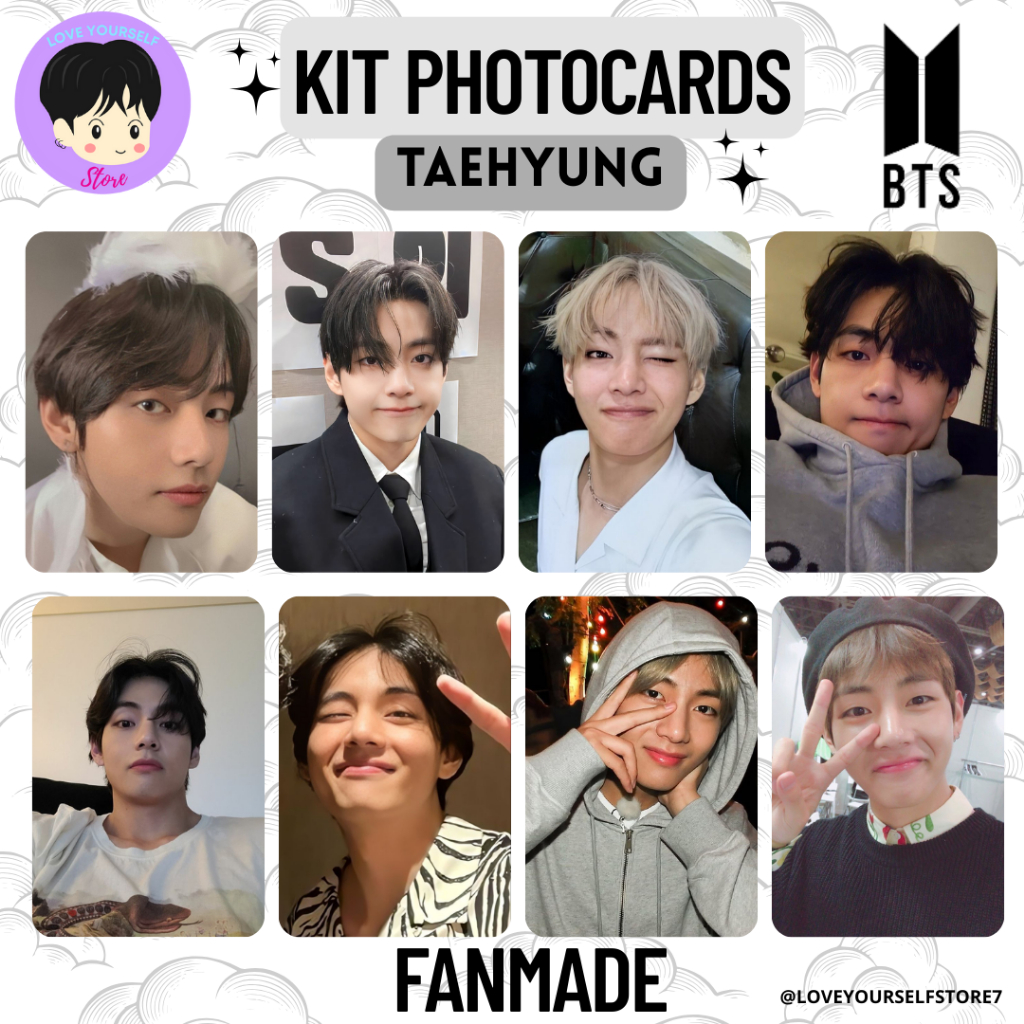 KIT PHOTOCARDS TAEHYUNG BTS - FANMADE | Shopee Brasil