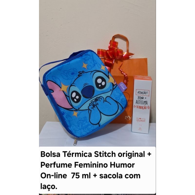 Kit Presente Perfumes, Stitch, Body Splash Natura, Gel Beijável, copo ...