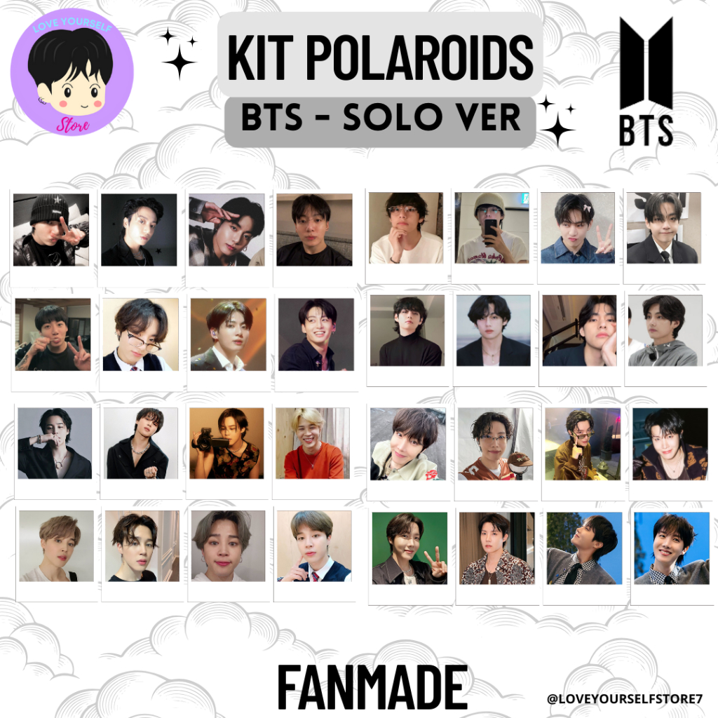 KIT POLAROIDS BTS - FANMADE | Shopee Brasil