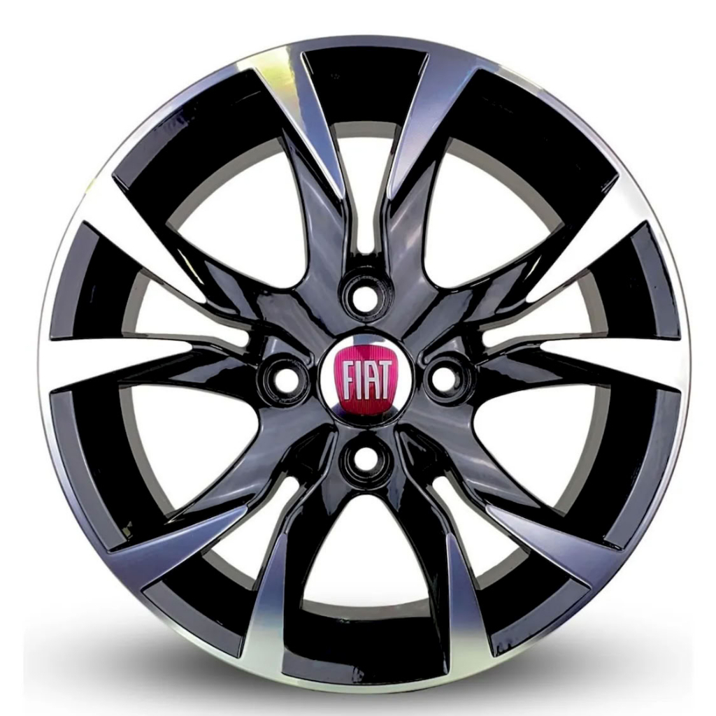 Kit 4 Rodas Scorro Fiat Uno Cronos Siena 4x98 Aro 15 Preto Diamantado ...