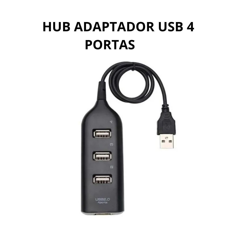 Mobilador Celular Usb Para Computador Hub 4 Portas Com 1 Metro | Shopee ...