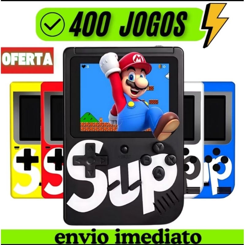 Mini Vídeo Game Sup Game Box 400 em 1 Portátil Jogos Antigos Mini Game ...