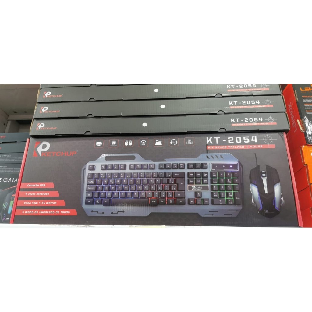 Kit Gamer Teclado e Mouse Ketchup KT-2054 | Shopee Brasil