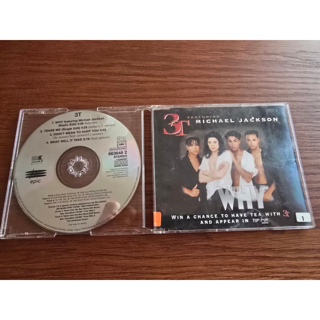 3T FEAT. MICHAEL JACKSON - WHY - CD SINGLE IMPORTADO | Shopee Brasil