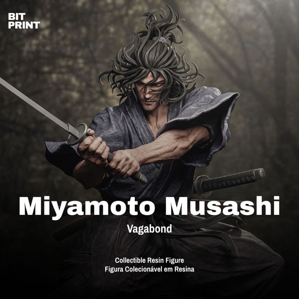 Action Figure Miyamoto Musashi 8K - Sem Pintura | Shopee Brasil