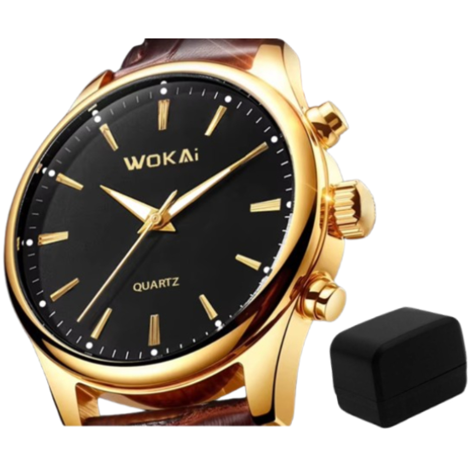Novo wokai Relógio De Quartzo Masculino Estilo Comercial Casual ...