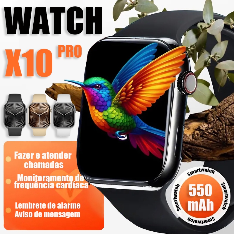 Novo Smartwatch X10 Pro Série 10 Relógio Inteligente Bluetooth Call ...