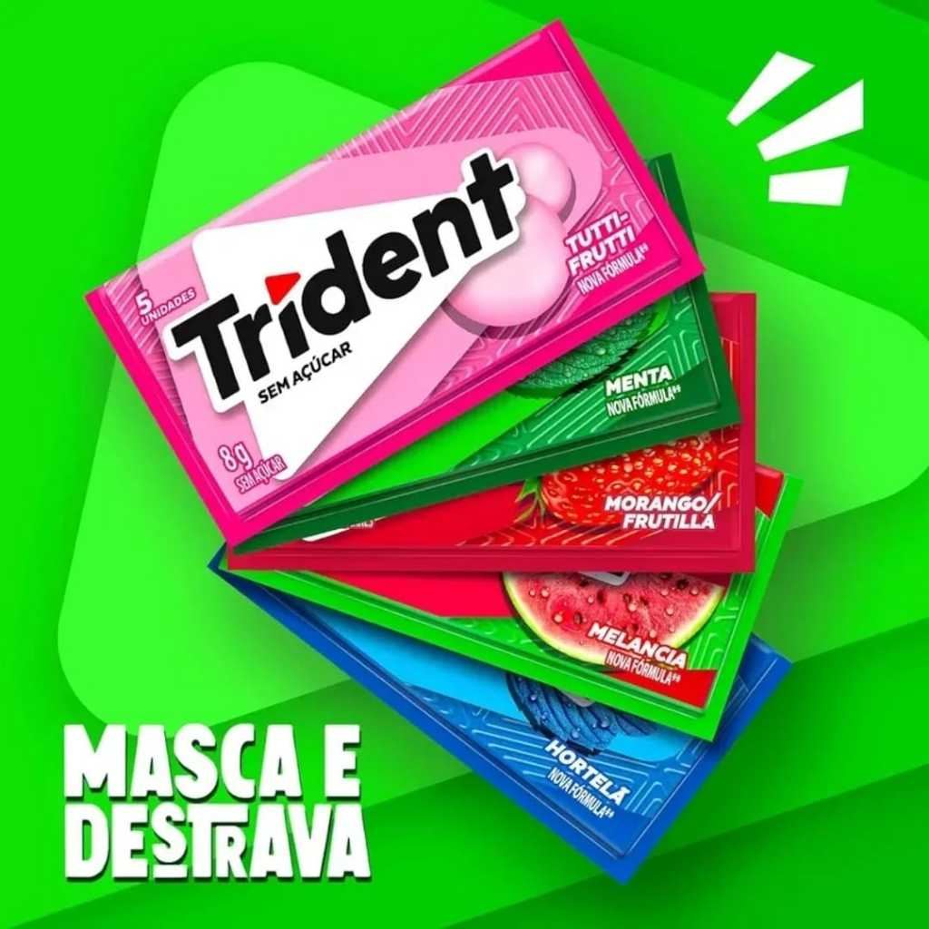 MIX CHICLETE TRIDENT SORTIDO SABORES C/21un 8g - (SABORES DENTRO DE UM ...