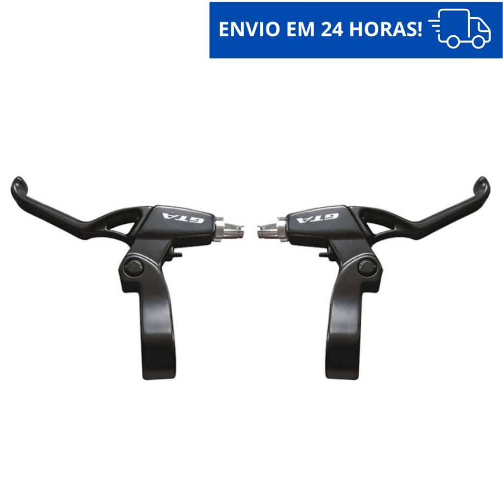 Manete Aluminio Para Bike V-brake E Freio A Disco Mecânico Bicicleta ...