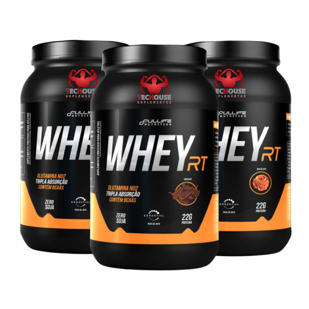 Whey Protein RT Fullife Nutrition 900g Pote Proteína Zero Soja | Shopee ...