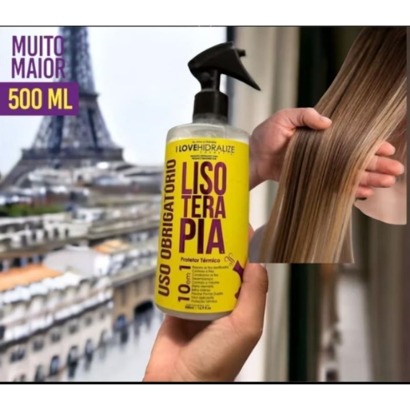 Spray Protetor Térmico 10 em 1 Capilar Finalizador Lisoterapia Liso Extremo Hidralize 500 ML ...