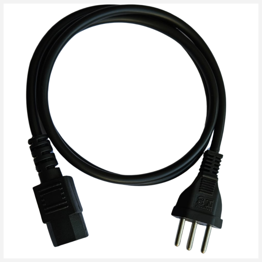 Cabo de Força 3x0,75 10A Tripola Plug Injetado Inmetro PC Monitor Fonte ...