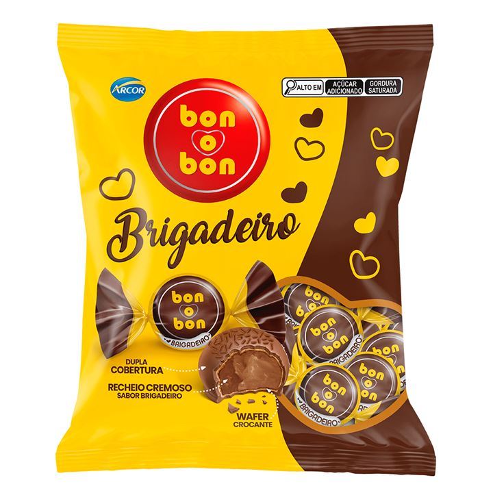 BOMBOM ARCOR CHOCOLATE BON O BON 750g BRIGADEIRO | Shopee Brasil