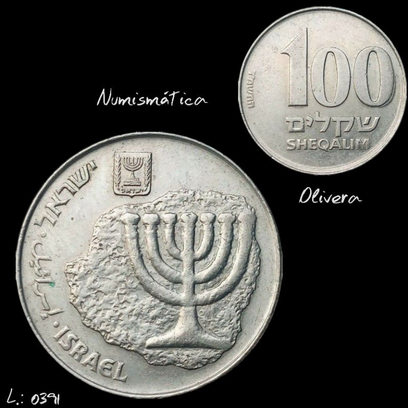 Moeda antiga Israel 100 Sheqalim. L.: 0391 | Shopee Brasil
