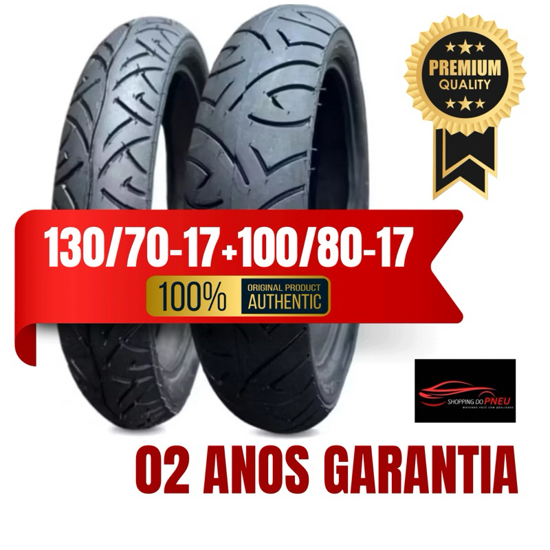 Par Pneu 130/70-17 100/80-17 Twister Fazer 250 CB 300 CB300 Ninja Comet Dianteiro e Traseiro ...