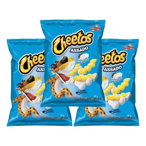KIT COM 3 UNIDADES DE Salgadinho Onda Requeijão Elma Chips Cheetos 160g CADA | Shopee Brasil