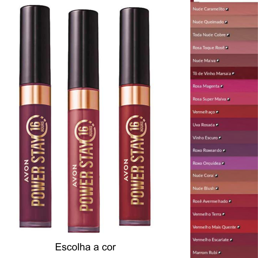 Batom Líquido Power Stay Matte Avon | Shopee Brasil