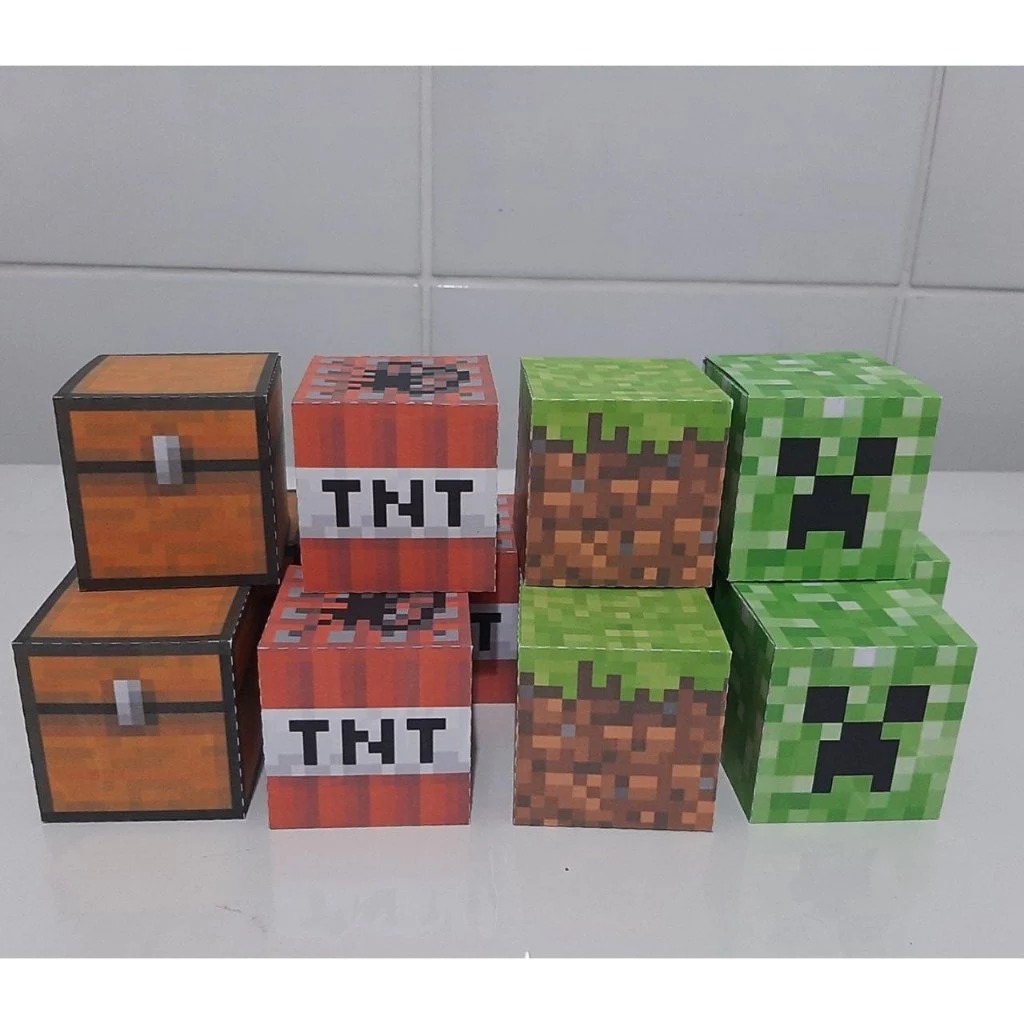 Caixa Cubo Minecraft - Modelos Variados | Shopee Brasil