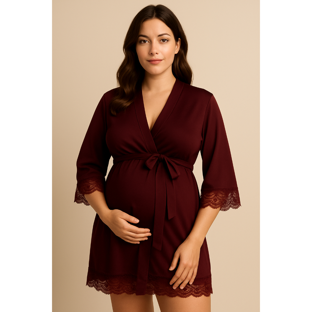 Robe Romantic Hobby Renda Feminino Roupão Confortável Linha Noite ...