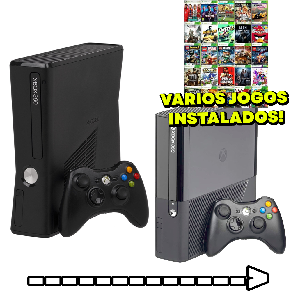 XBOX 360 Slim e Super Slim RGH COM HD COMPLETO LOTADO DE JOGOS | Shopee ...