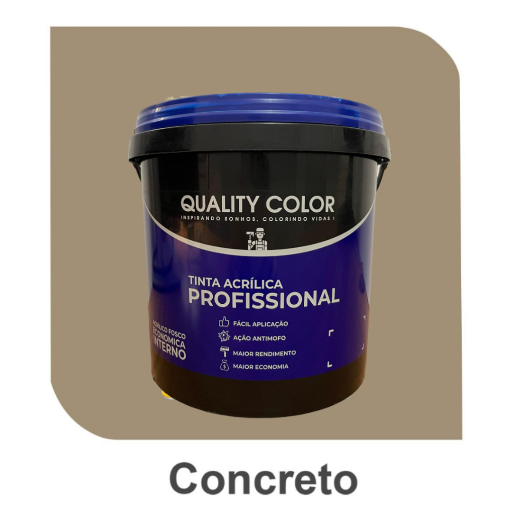 Tinta Concreto 3.2lts / 4KG Profissional Quality Color Tinta para ...