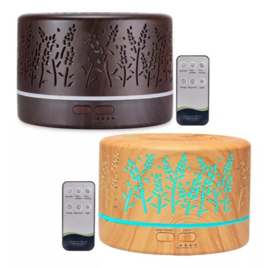 Umidificador 700ml LED 7 Cores c/ Aromas, Controle, Timer, Silencioso e Purifica o Ar ...