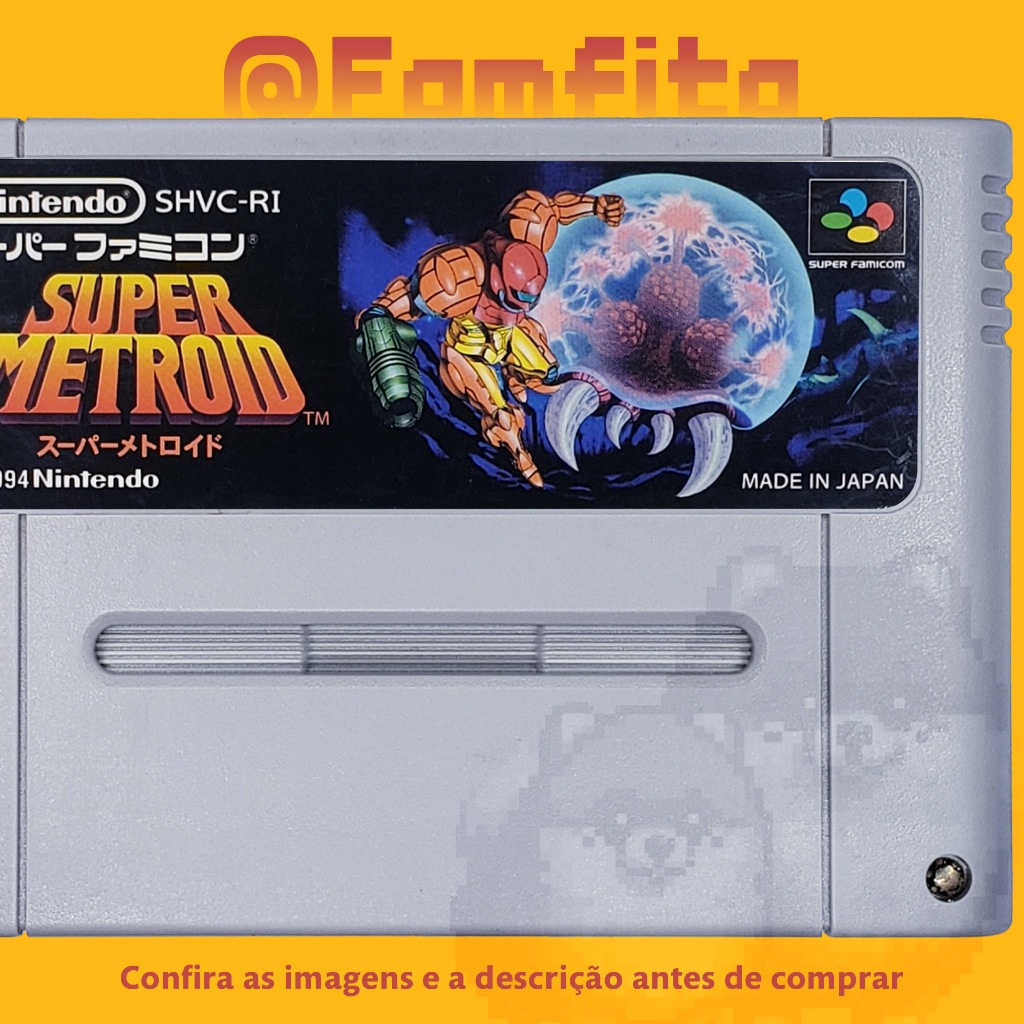Super Metroid 🔥 Super Famicom Cartucho Original JP Jogo SNES Retro ...