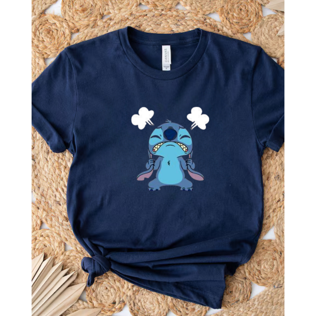 Camiseta Blusa Stitch Bravo Femenina 100% Algodao Unisex Adulto e ...