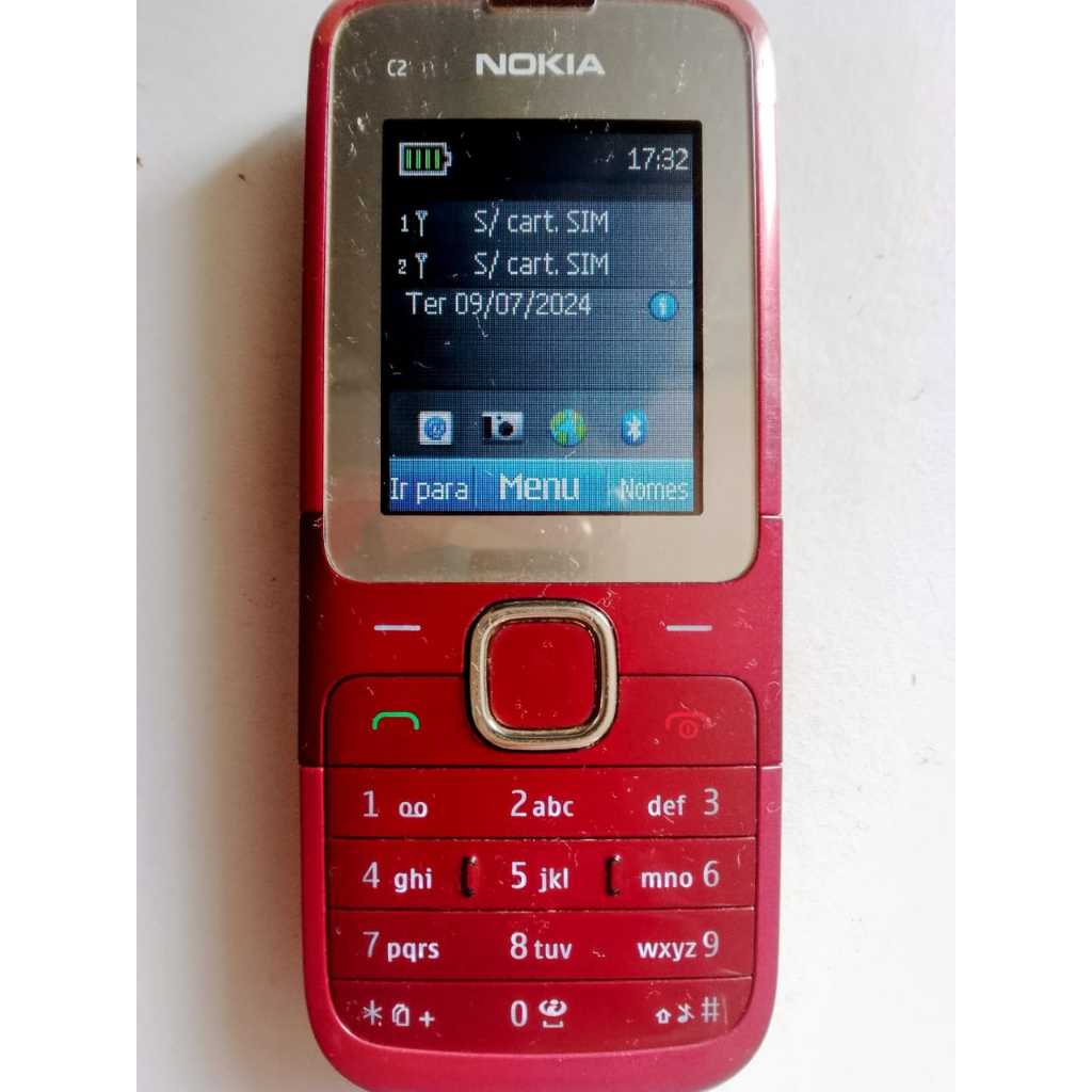 Nokia C2-00 Vermelho Dual Chip - Simples e Ideal para o Dia a Dia! | Shopee Brasil