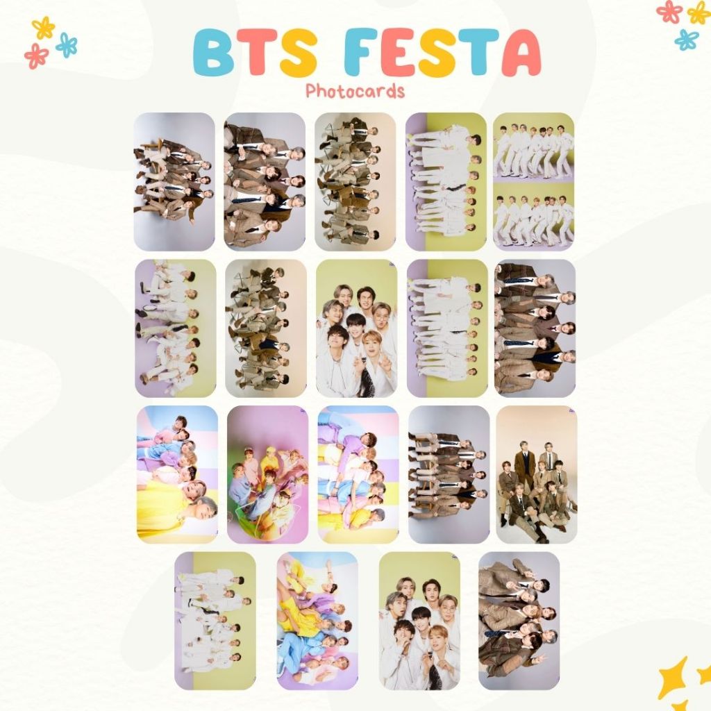 Kit 19 Photocards Bts Fiesta Fanmade Kpop Bangtan Boys | Shopee Brasil