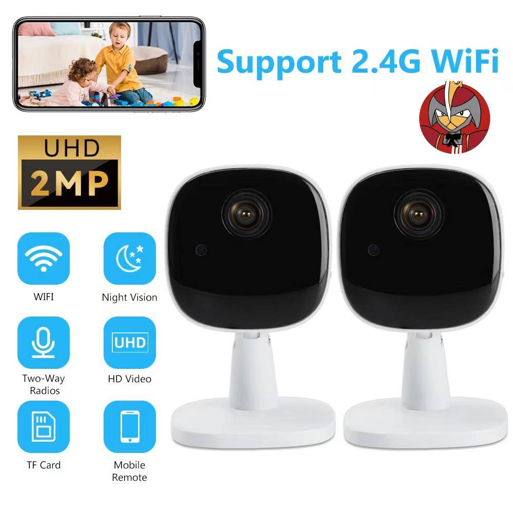 Kit2 Câmera de segurança inteligente Full HD WiFi S7 mini Câmera com ...