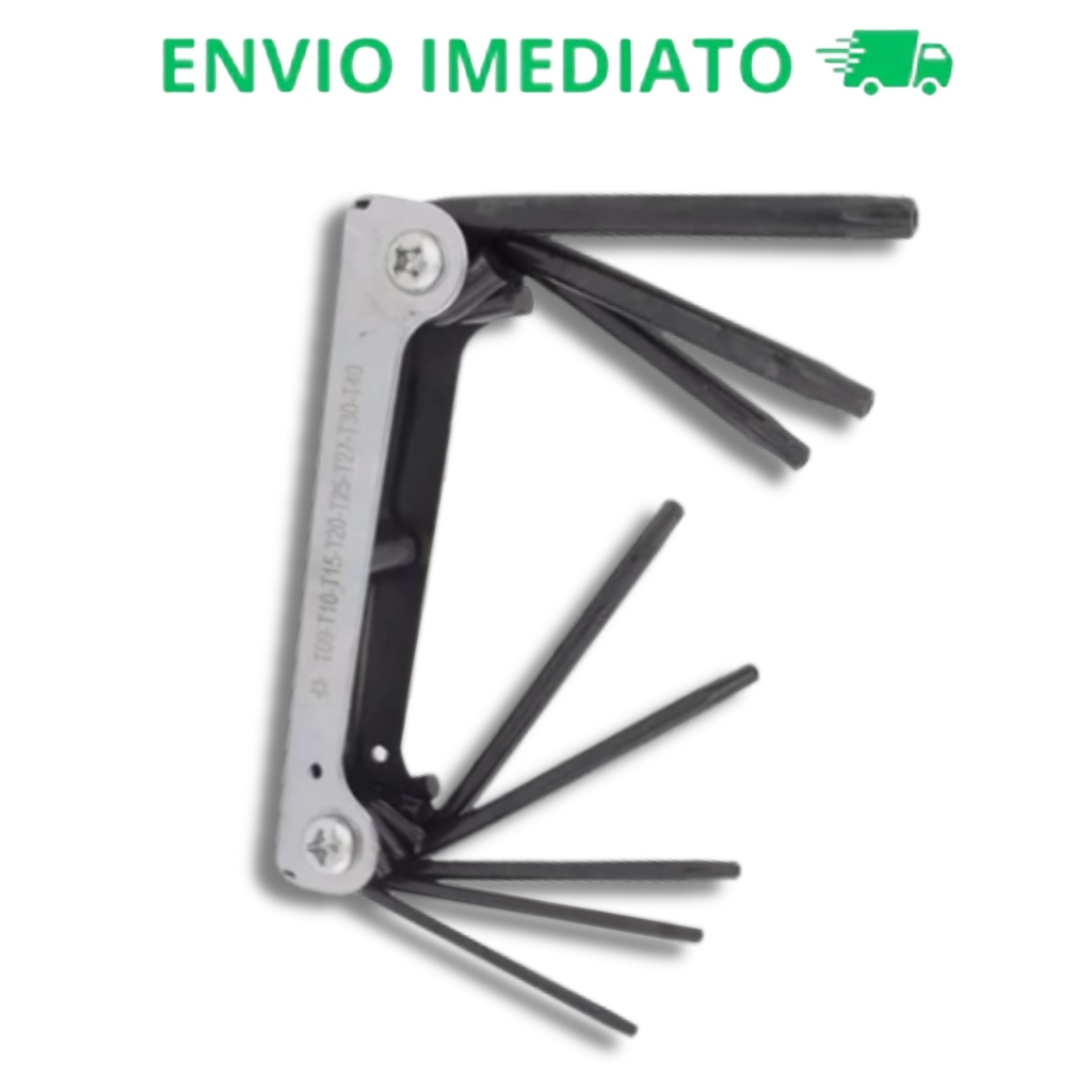 Jogo De Chave Torque Torx T9-t40 Canivete 8 Pontas Corneta | Shopee Brasil