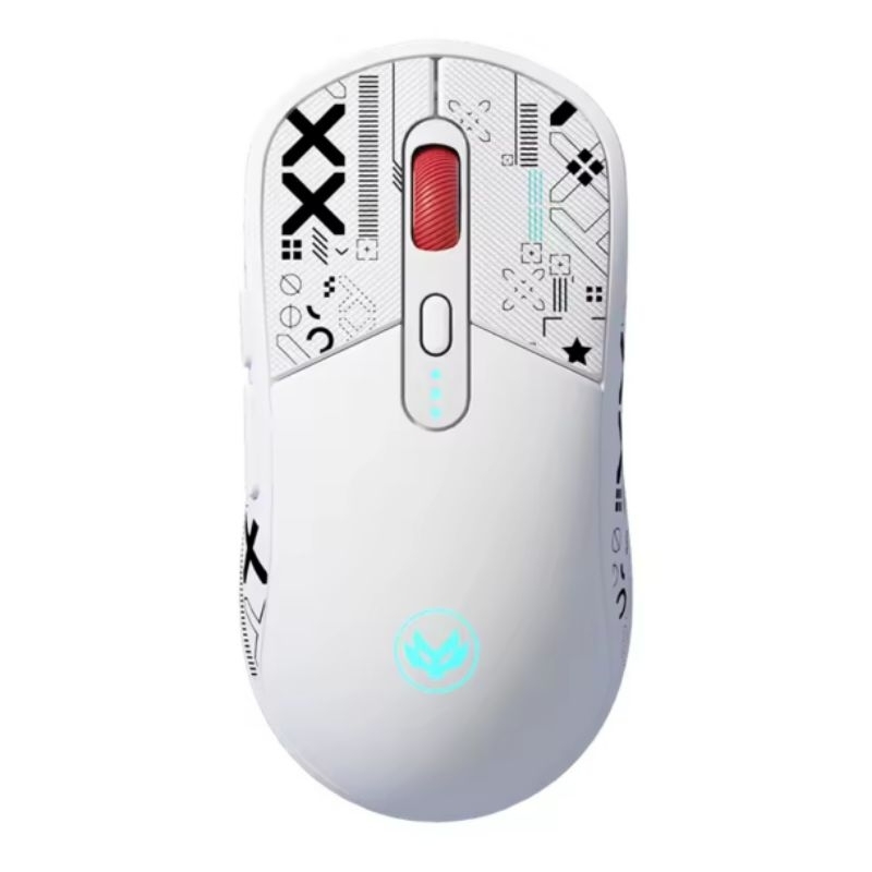 Mouse Gamer Sem Fio Silencioso WARVANK F30 BRANCO - LED RGB, Bateria ...