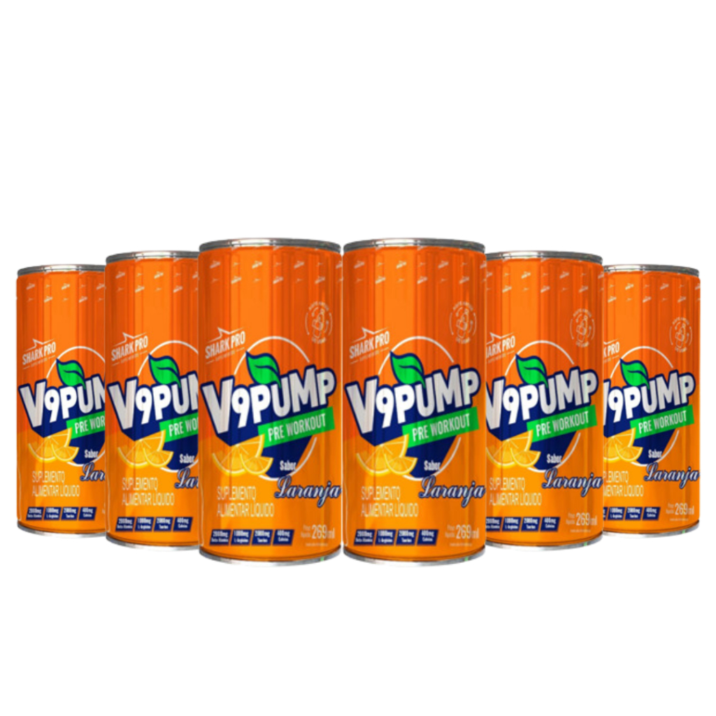 Kit 6x Pré Treino V9 Drink Lata 269ml - SHARK PRO | Shopee Brasil